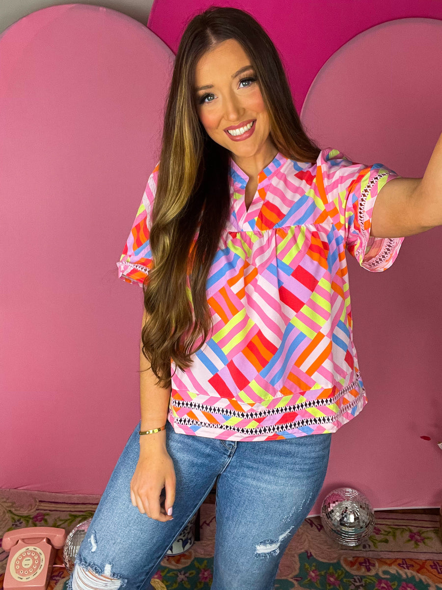 Jasmine Pink Swept Away Top – Sunflower Shoppe Boutique