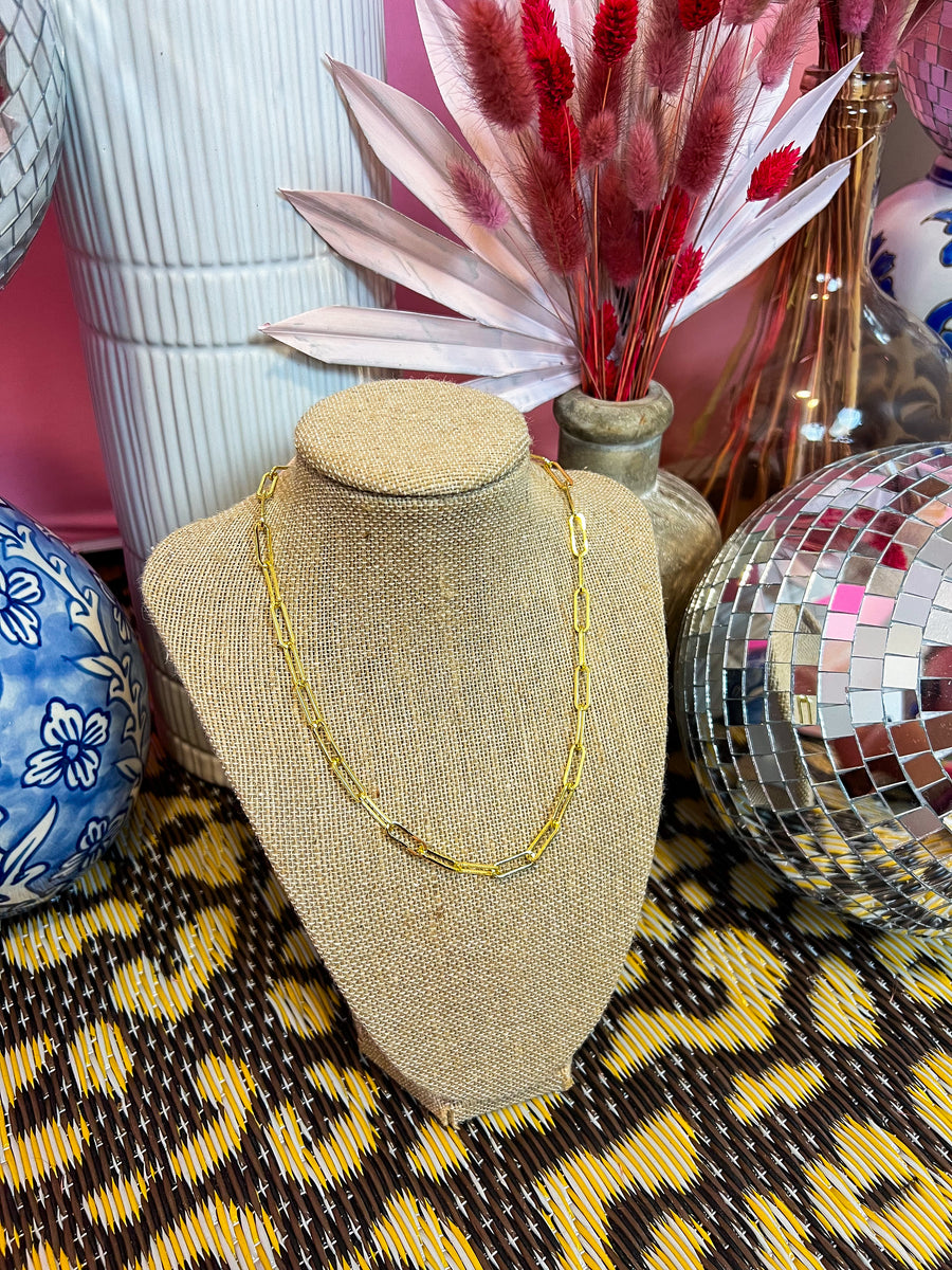 18K Paperclip Waterproof Chain – Sunflower Shoppe Boutique